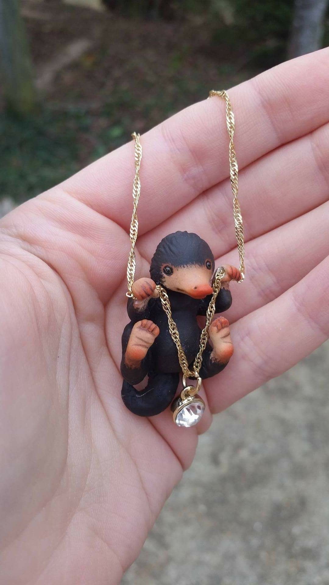 Wizarding world inspired Niffler necklace – AishaVoya Creations