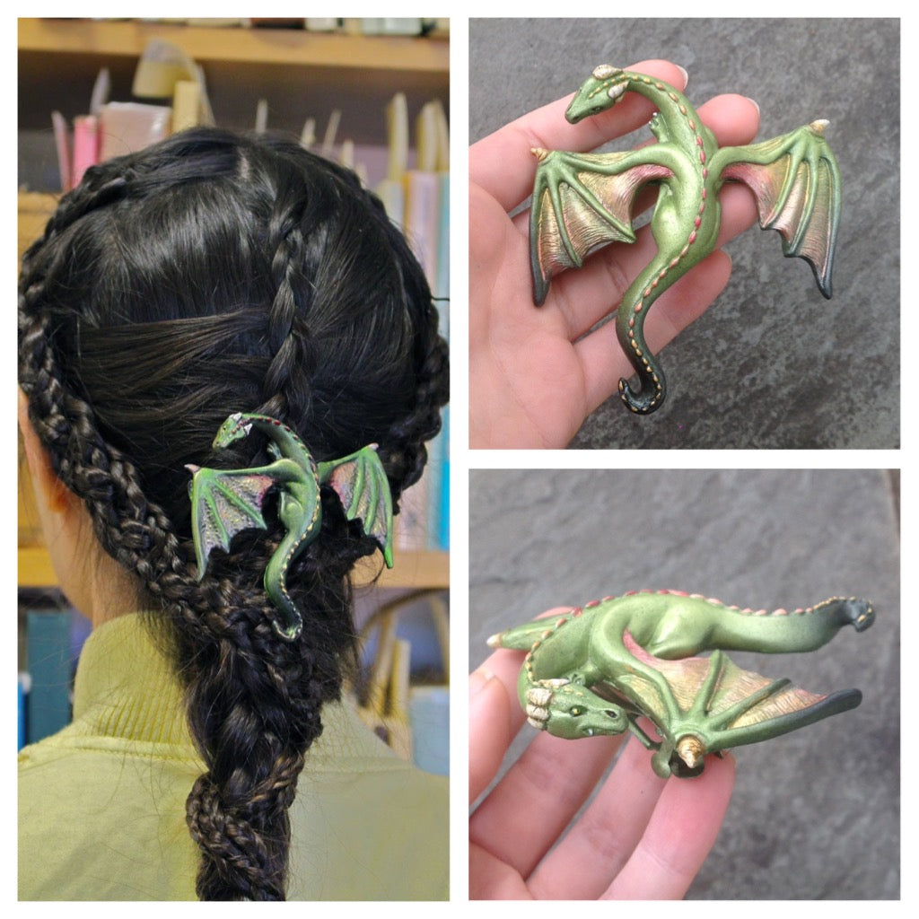 Handmade Dragon Hair Barrette – AishaVoya Creations